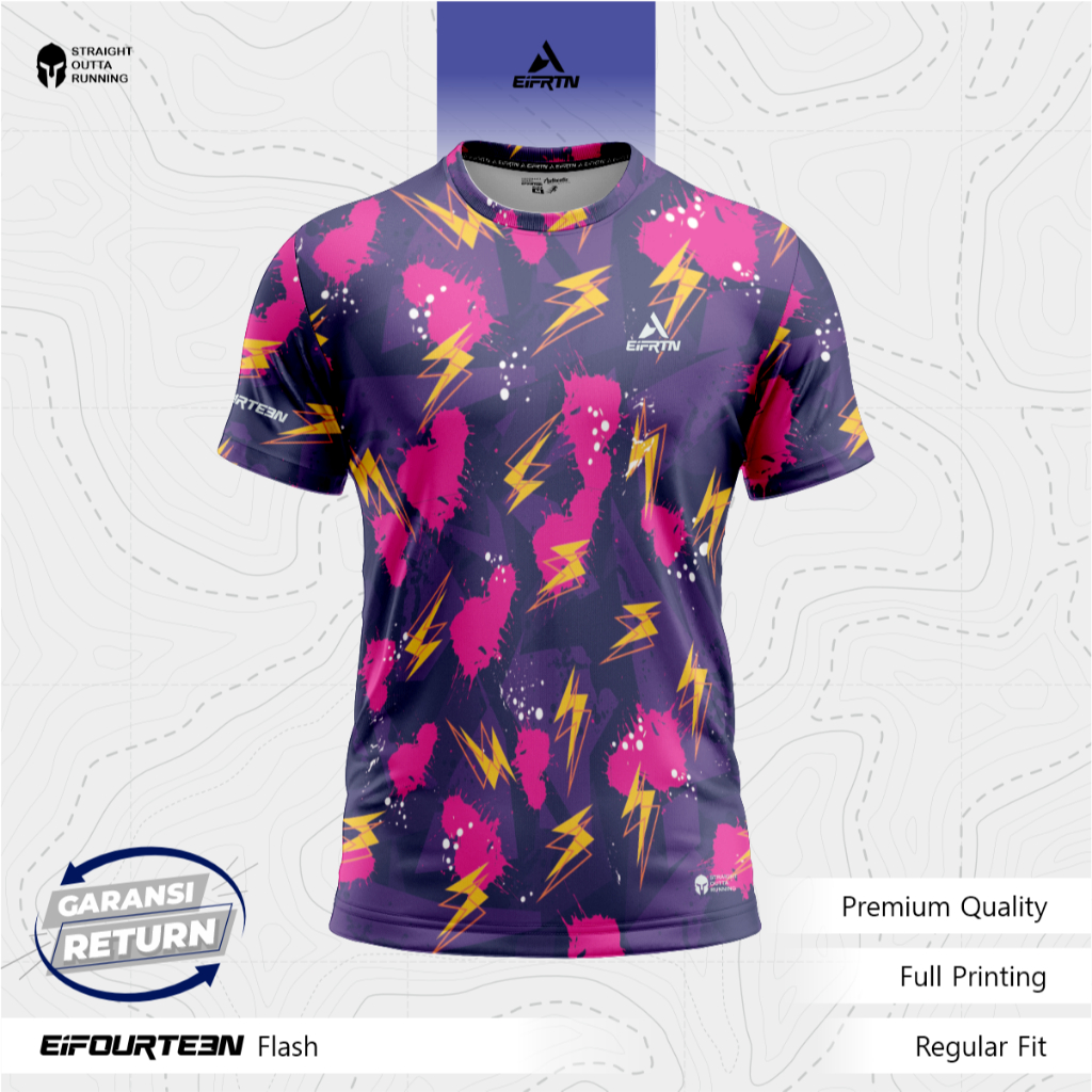 Jual EiFRTN Baju Kaos Jersey Olahraga Lari Running Sprint Gym Fitness ...