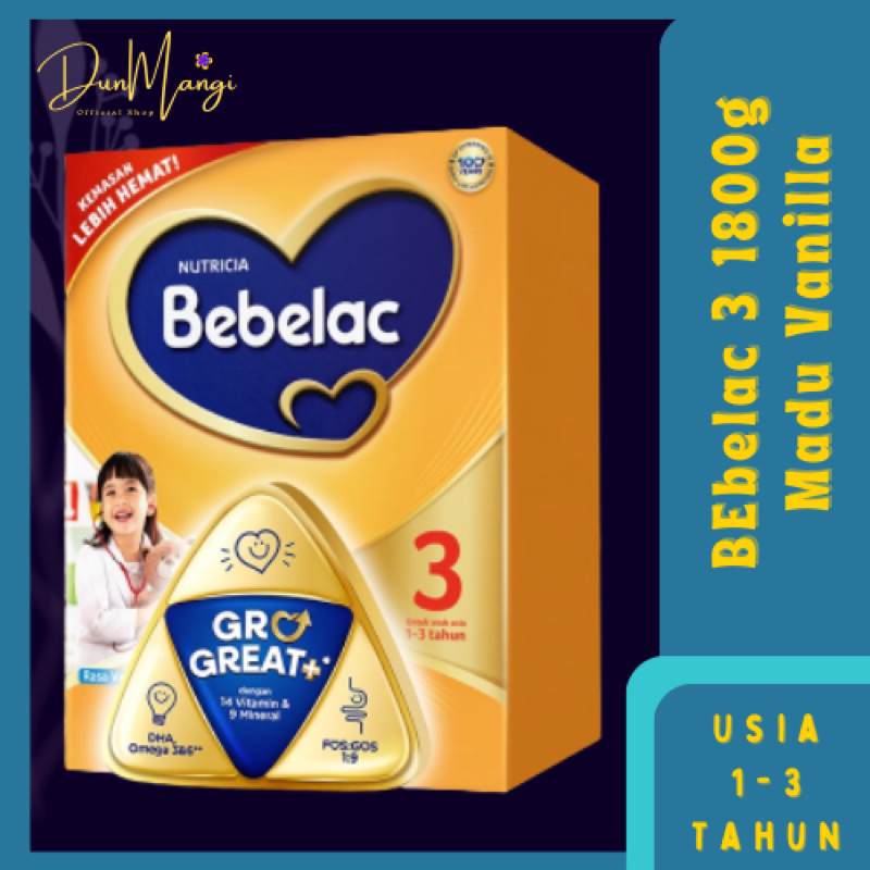 Jual BEBELAC 3 MADU VANILLA BOX 1800GR | Shopee Indonesia
