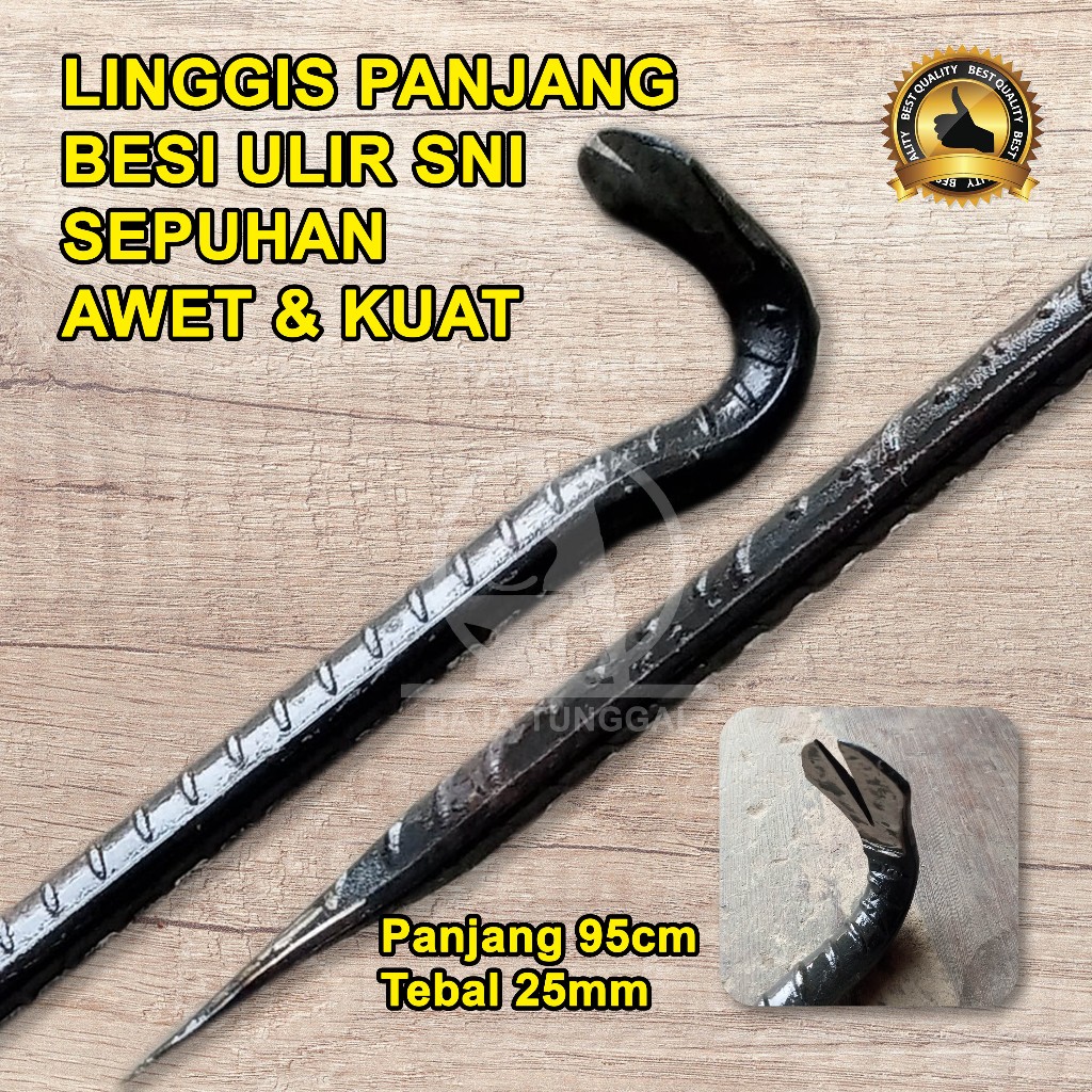 Jual Linggis Besi Ulir 25 Panjang 95 cm / Kubut Besar Pencabut Paku ...