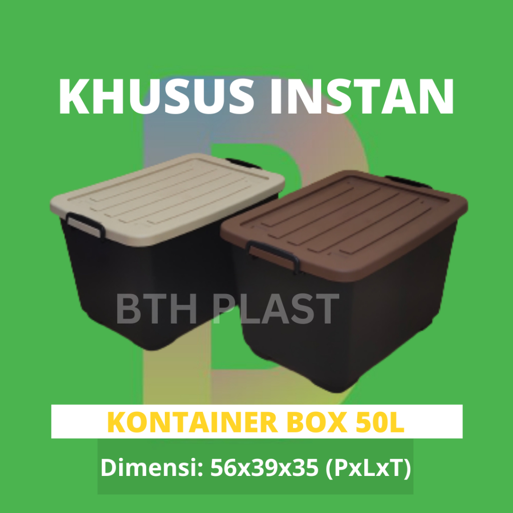 Jual BOX KONTAINER 50 LITER 80 LITER + RODA - Kontainer Box Plastik ...