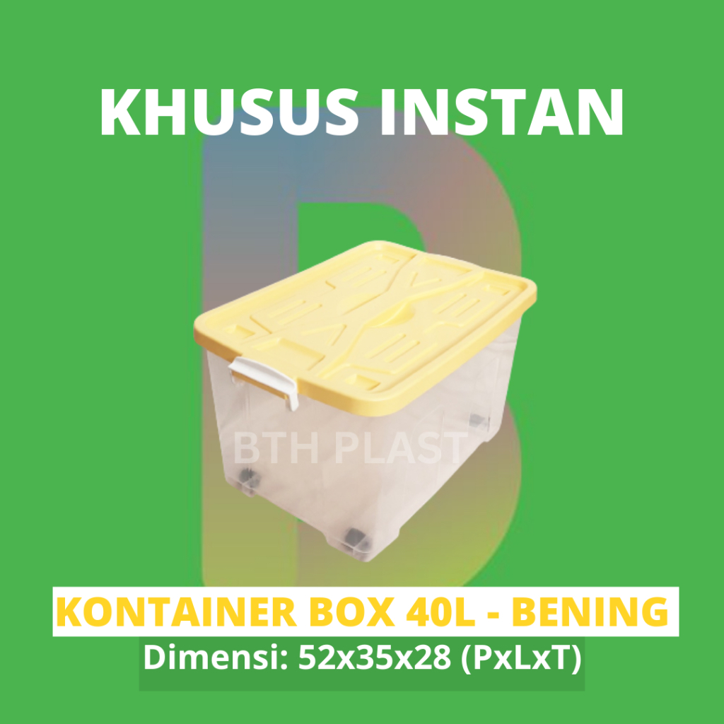 Jual BOX CONTAINER BENING + RODA - Kontainer Box 15L 40L 55L 85L / Box ...