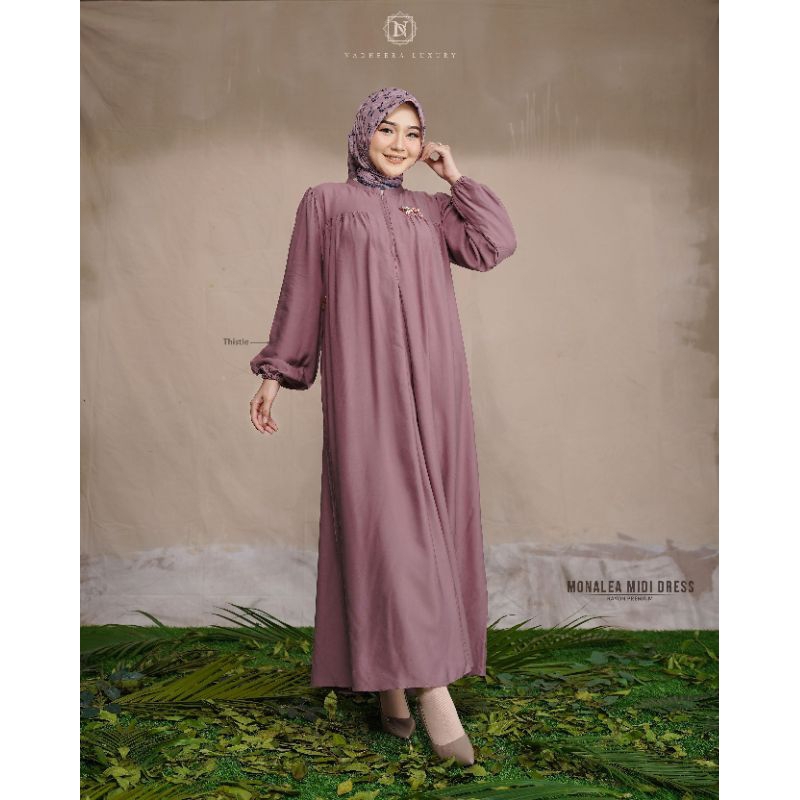 Jual MONALEA MIDI DRESS NADHEERA LUXURY | Shopee Indonesia