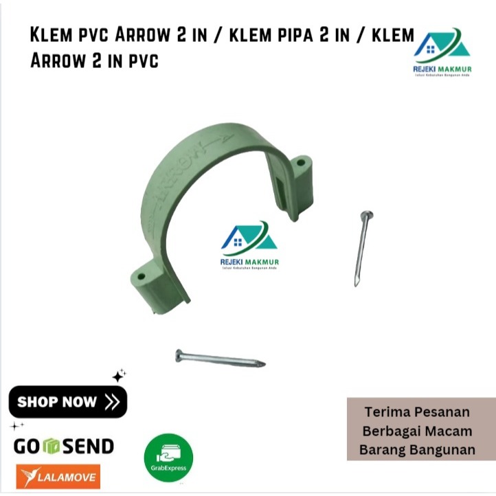 Jual Klem pvc Arrow 2 in / klem pipa 2 in / klem Arrow 2 in pvc ...