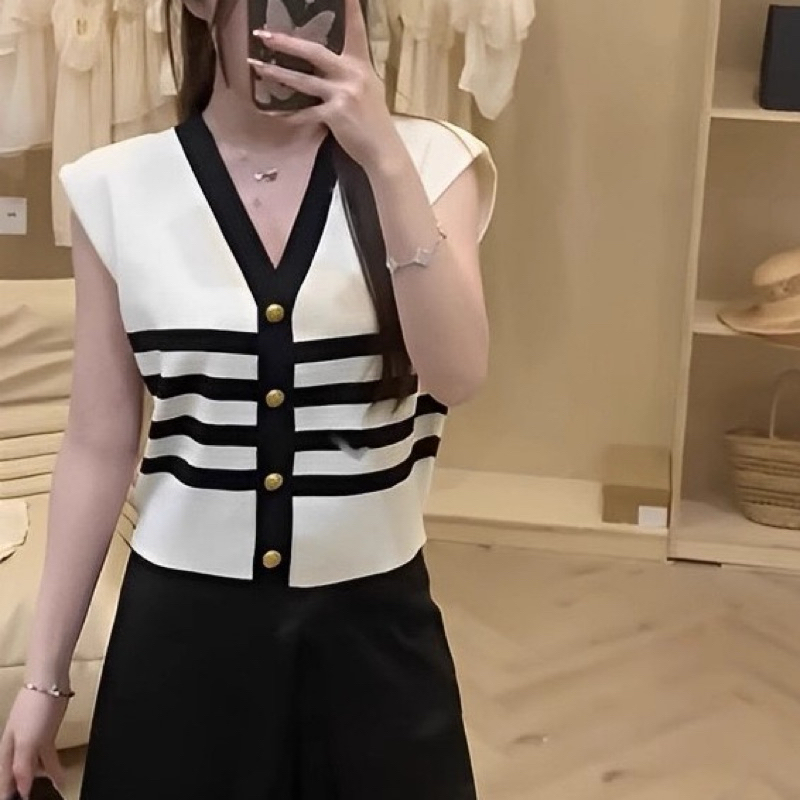 Jual Vest Rompi Wanita Rajut Oversize Premium Full Kancing Tanpa Lengan ...