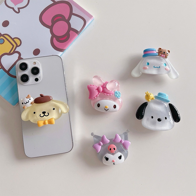 Jual Popsocket karakter lucu glow in the dark Sanrio kuromi melody ...