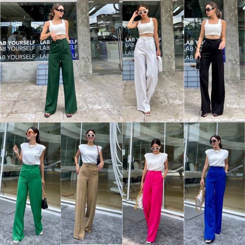Jual [SALE] [Import BKK] 025 PROMTHONG High Waist Pants Celana Panjang ...