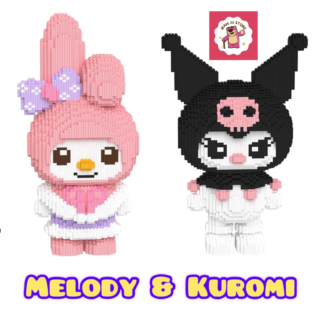 Jual Nano Blocks BIG MELODY & KUROMI Series, Mainan Blok Susun Karakter ...