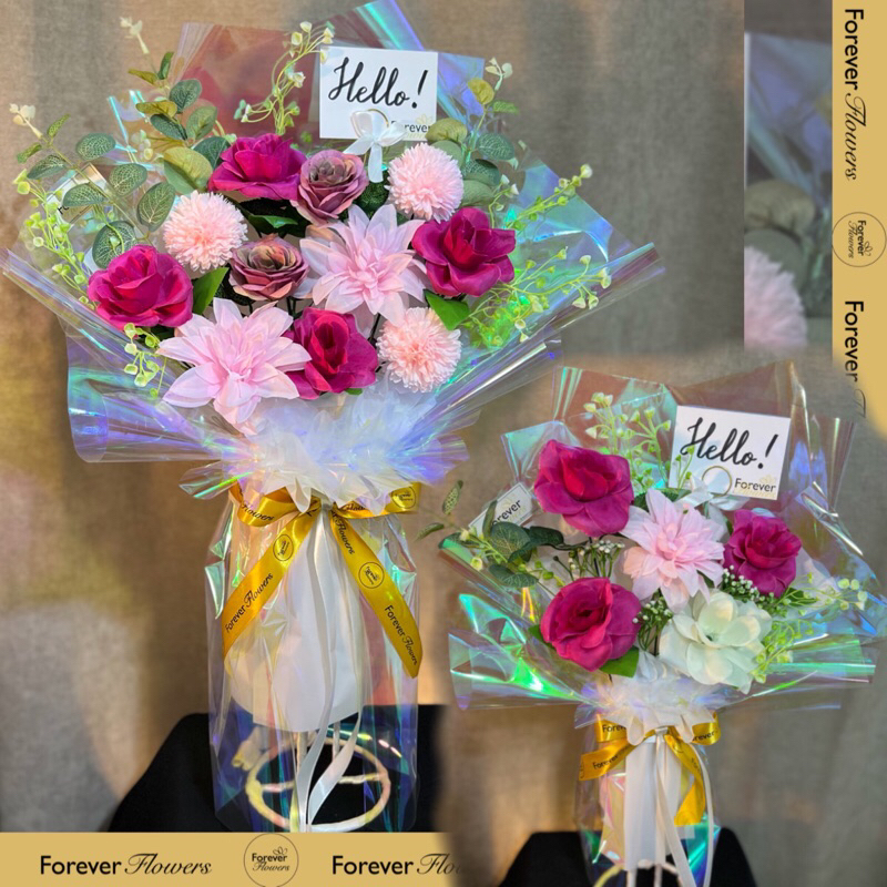 Jual BOUQUET BUKET BUNGA HOLOGRAM VALENTINE READY ARTIFICIAL PALSU ...