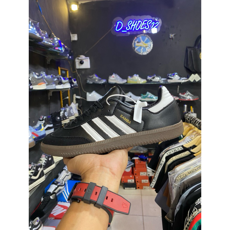 Jual adidas samba black white casual pria/sepatu kerja/sepatu sekolah ...