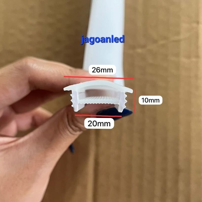 Jual Housing LED Strip Flexible 20x10mm Cover LED Silicone Susu Kap ...