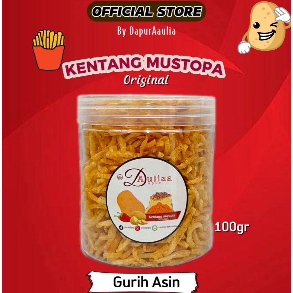 Jual Kentang mustofa DapurAuliaa toples 500ml mustofa kering asin gurih ...
