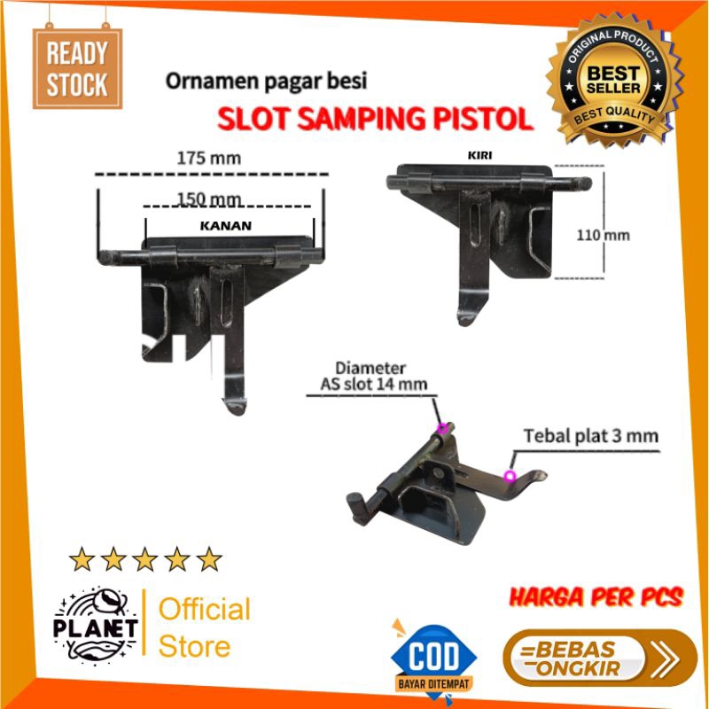 Jual SLOT PINTU PAGAR BESI MODEL PISTOL/SLOT PAGAR GARASI /GRENDEL ...