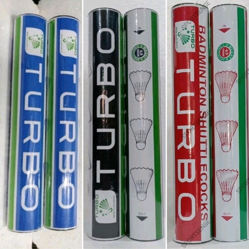 Jual Shuttlecock Bola Badminton Cock Turbo Biru Hitam Merah Original ...