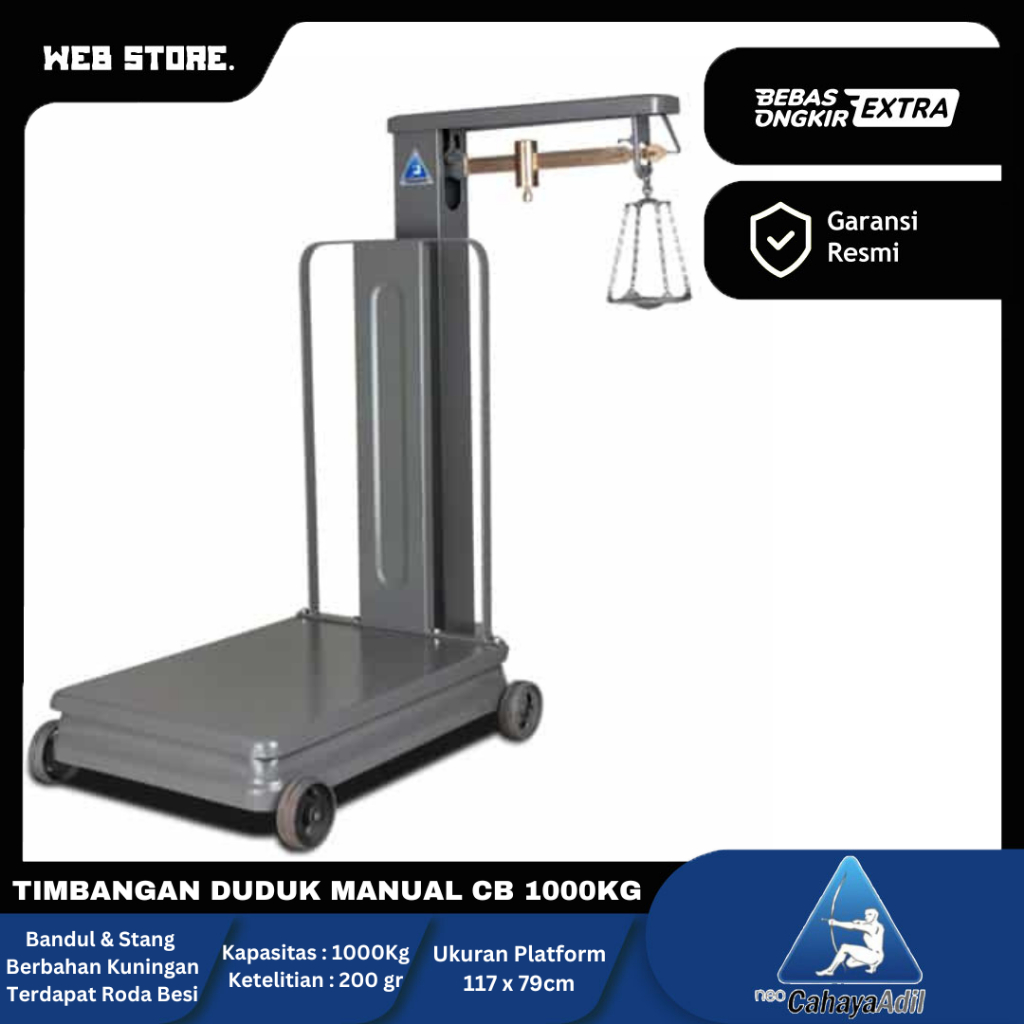 Jual Timbangan Duduk 1000kg Mekanik Manual Scale Timbangan Barang Cahaya Adil CB 1Ton 1 Ton ...