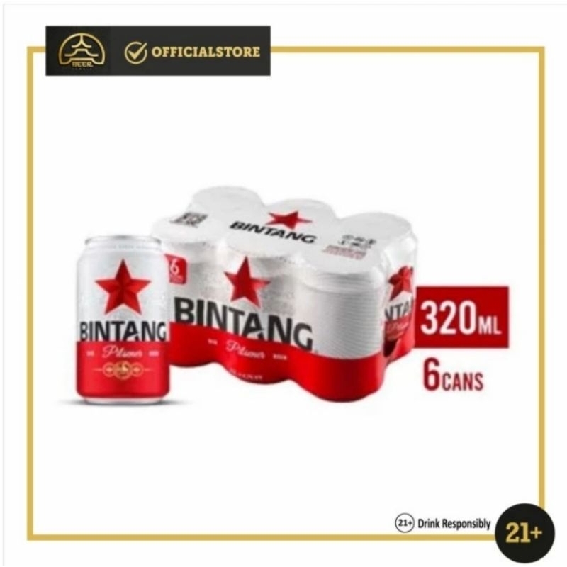 Jual Bintang Can Beer 320ml x 6 Can | Shopee Indonesia