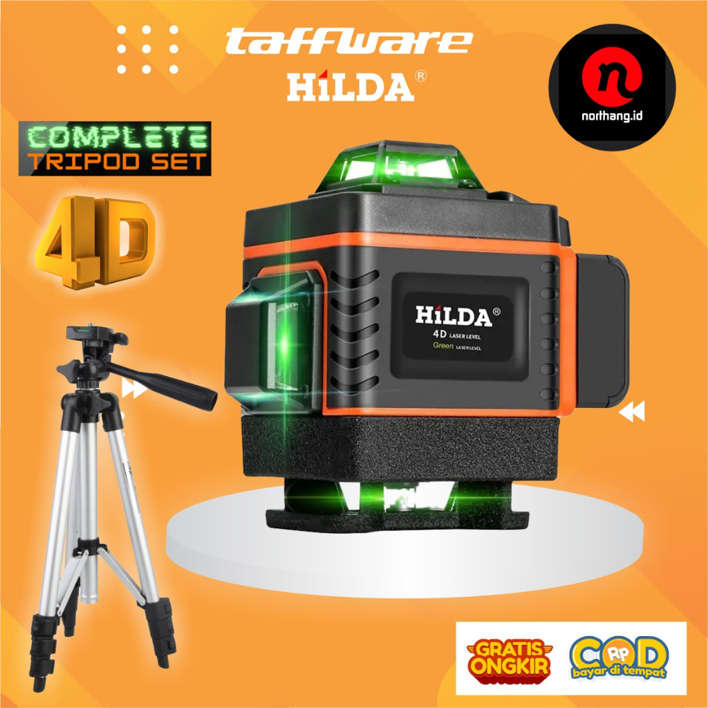 Jual Taffware Hilda Mesin Self Leveling Laser Level 4D 16 Line with ...