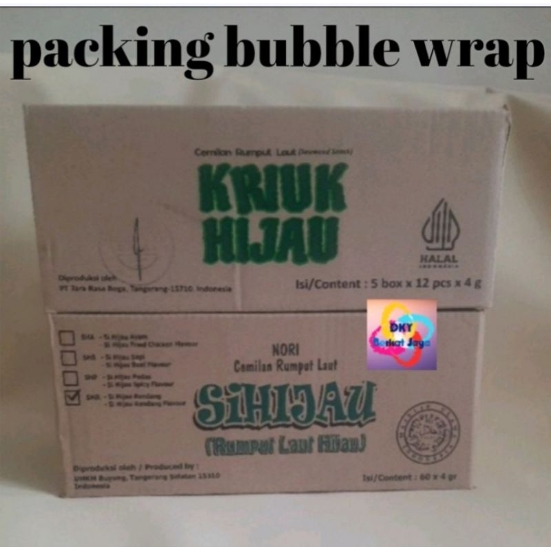 Jual KRIUK HIJAU PER DUS (5 Box) Bisa Mix Rasa (free packing bubble ...