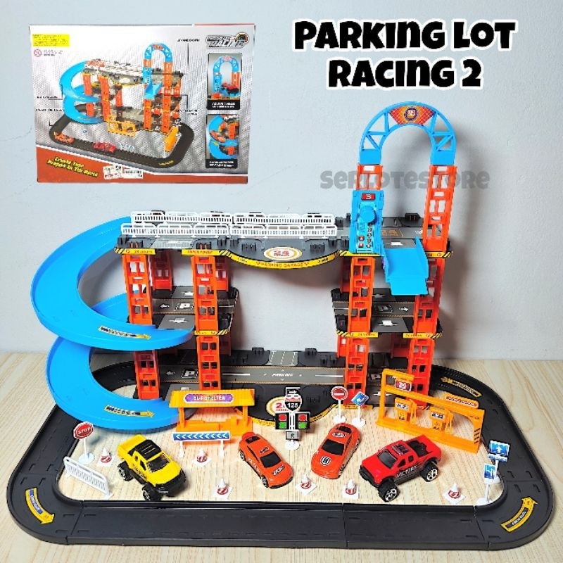 Jual Mainan Parking Lot Racing Car Track Mobil Balap 5 Tingkat Bangunan ...