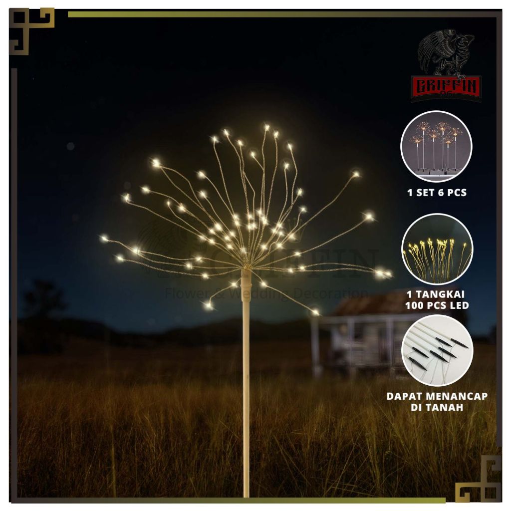Jual GRIFFIN-LAMPU STANDING KEMBANG API LABA LABA 1 SET ISI 6 HIASAN ...