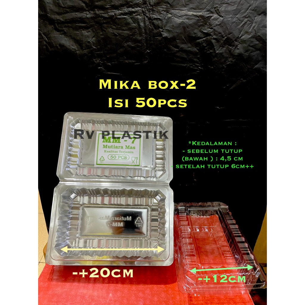 Jual MIKA 2/ Mika bolu kukus / Mika ukuran 2 @50pcs cap MM ( TEBAL ...
