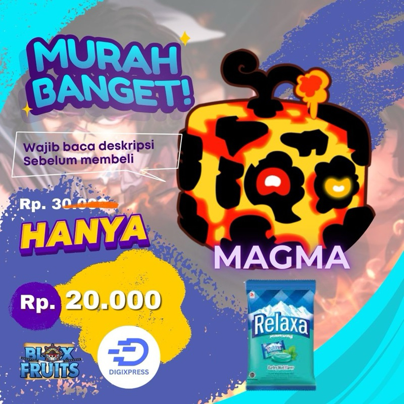 Jual Magma Fruit | Kartu Magma Blox Fruit Roblox TGC | Shopee Indonesia