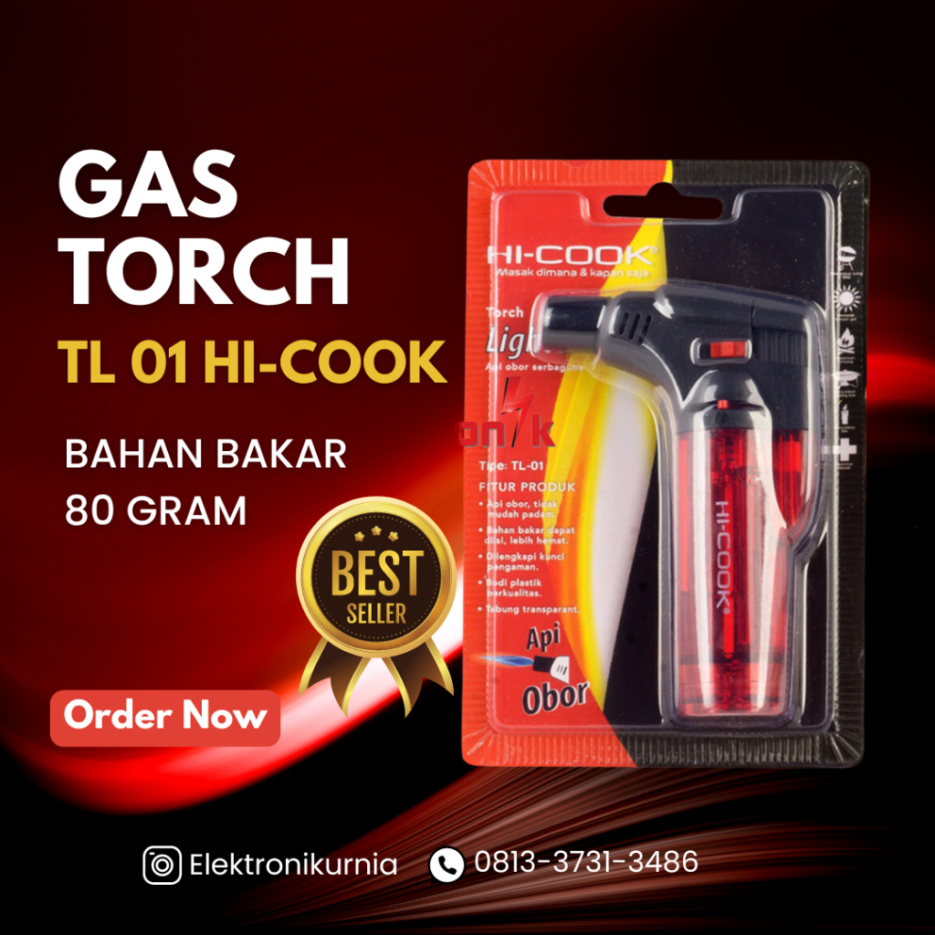 Jual TORCH / HI-COOK TORCH LIGHTER TL-01/ ALAT PEMATIK KOMPOR GAS OBOR ...