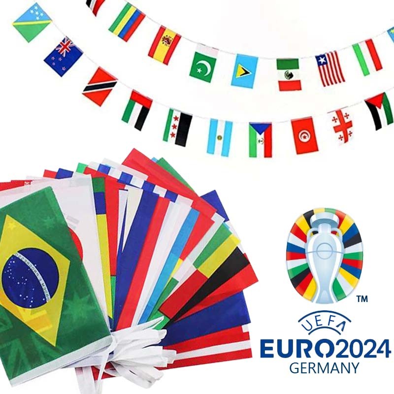 Jual 10m Bendera Renceng Negara Dunia Bendera Negara Dunia Bendera Euro ...