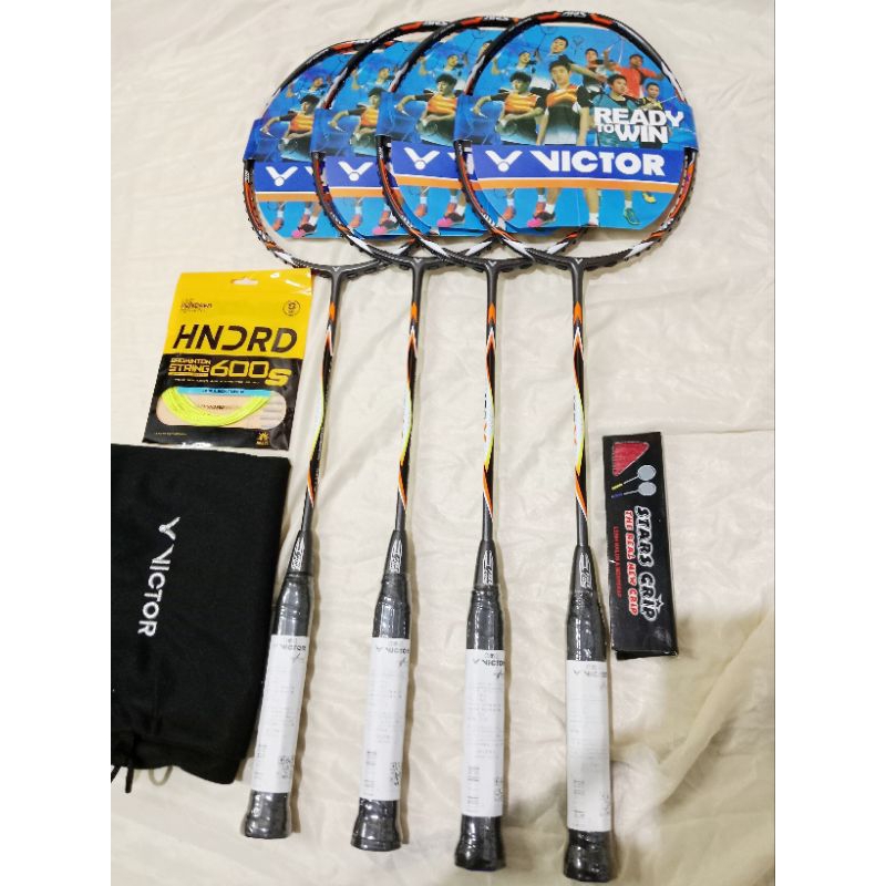 Jual RAKET BADMINTON VICTOR SUPER AURASPEED 100X TANSION 30 LBS FREE ...