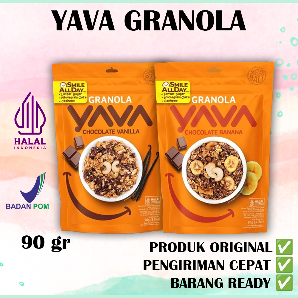 Jual YAVA Granola Chocolate Vanilla Banana 90gr | Shopee Indonesia
