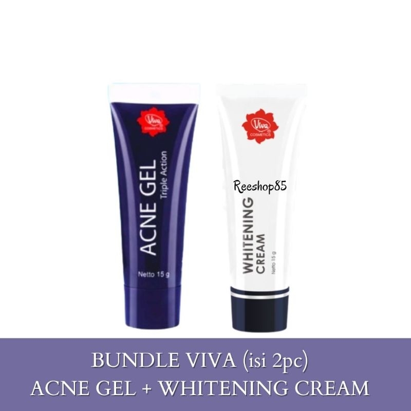 Jual [BUNDLE] Viva Acne Gel Triple Action + Viva Whitening Cream ...