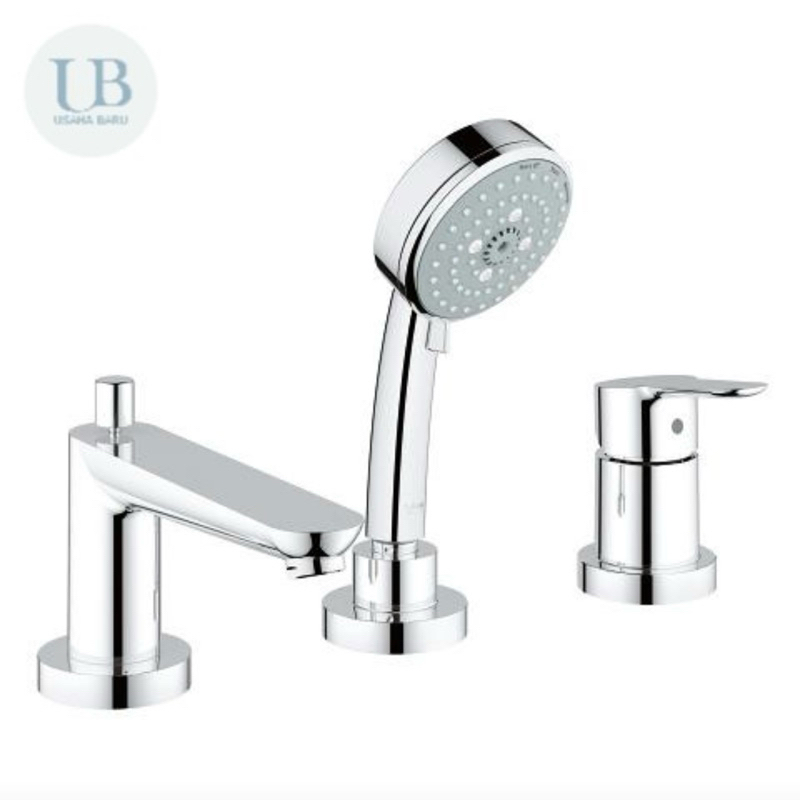 Jual Grohe BauEdge25117000 Kran Bath tubh 3 Hole Bath/shower | Kran ...