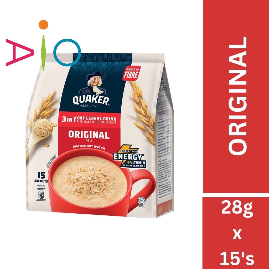 Jual Quaker 3in1 Original Oat Cereal Drink Malaysia | Shopee Indonesia