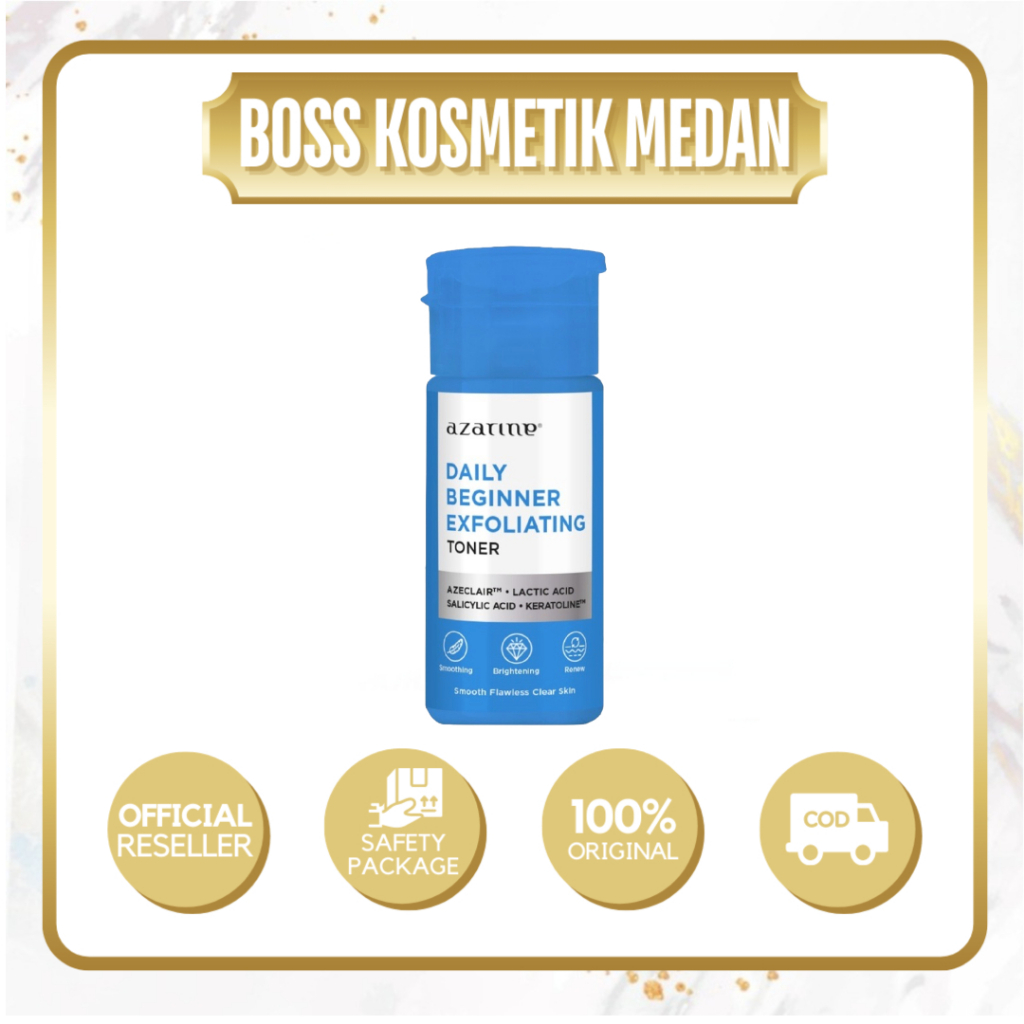 Jual AZARINE DAILY BEGINNER EXFOLIATING TONER 90ML (BIRU) | Shopee ...