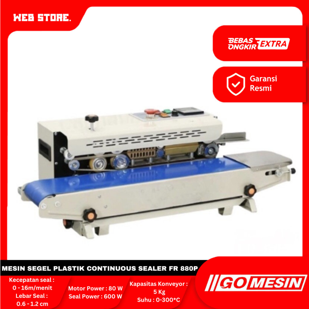 Jual Continuous Band Sealer Mesin Segel Plastik Band Sealer Horizontal ...