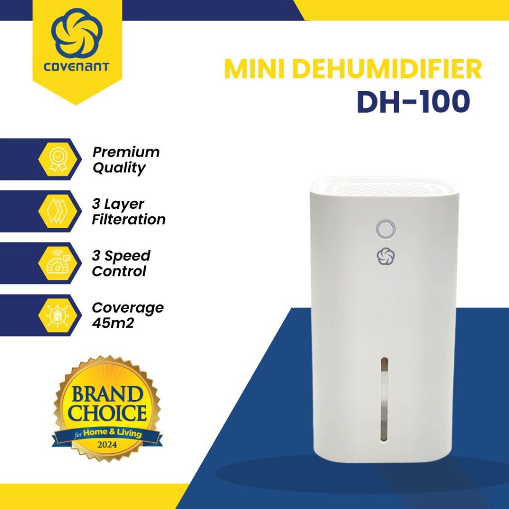 Jual Covenant Mini Dehumidifier DH100 Portable Penyerap Kelembapan Udara Ruangan Kamar Kantor ...