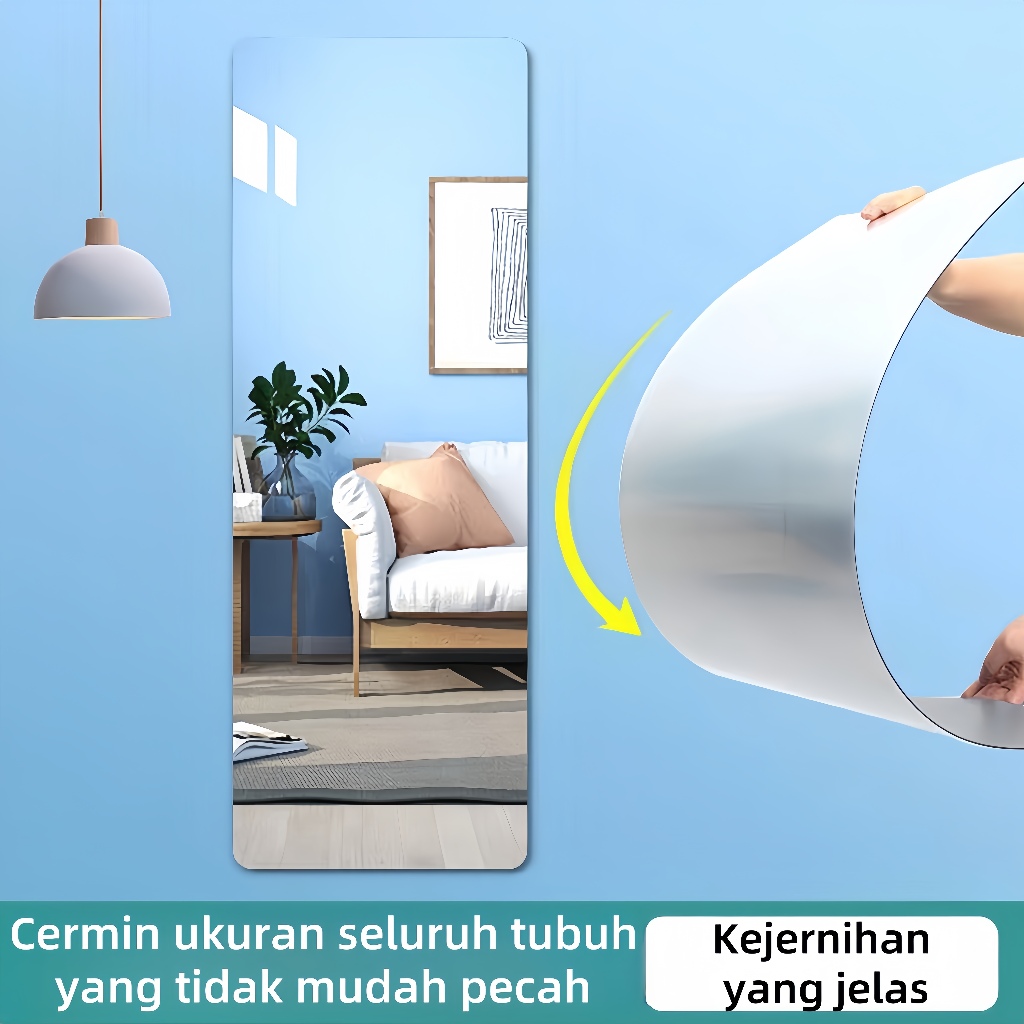 Jual Cermin 3D Akrilik Sudah Dengan Perekat Wallpaper Mirror Kamar ...