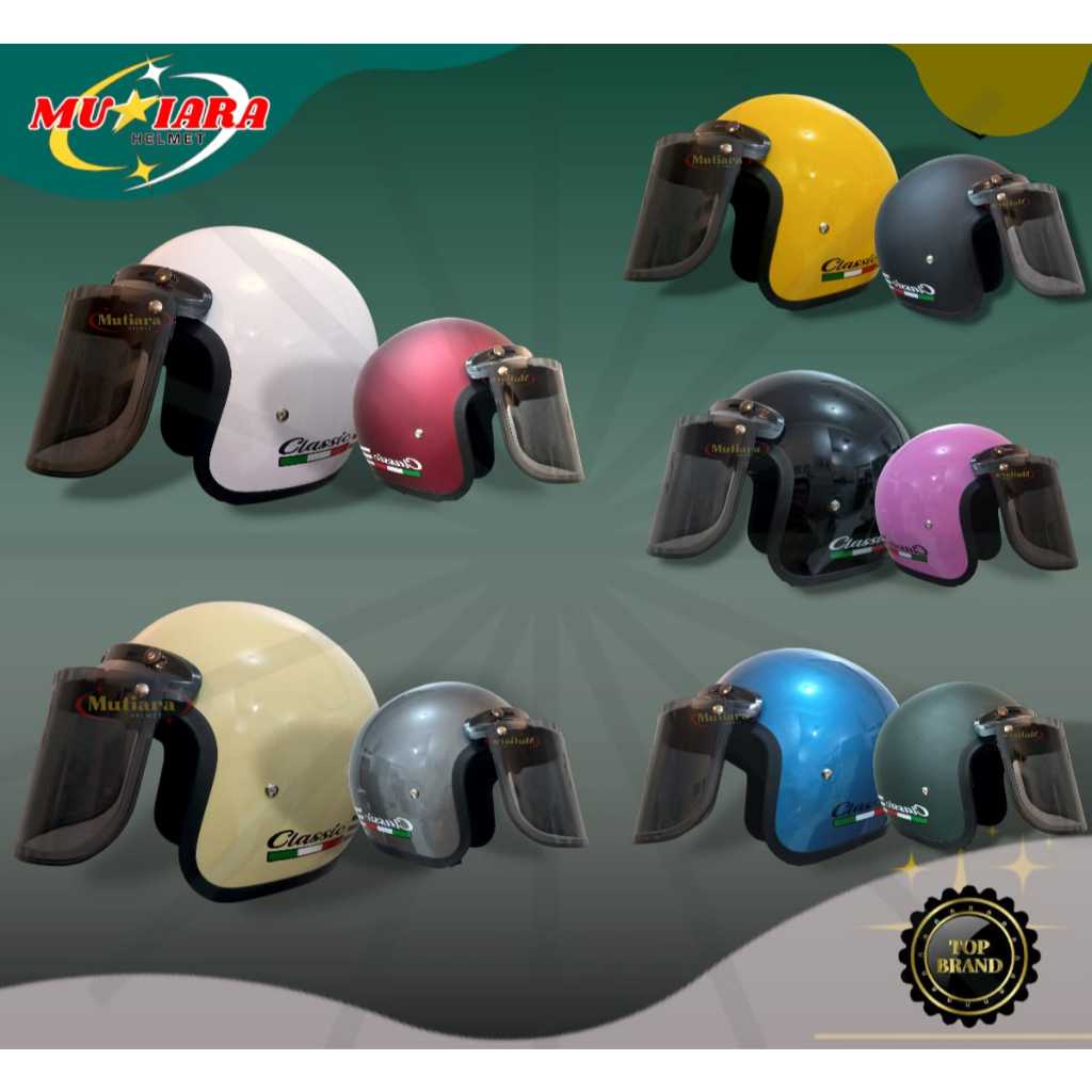 Jual Helem Bogo Classic GARIS TIGA MODEL TERBARU | Shopee Indonesia