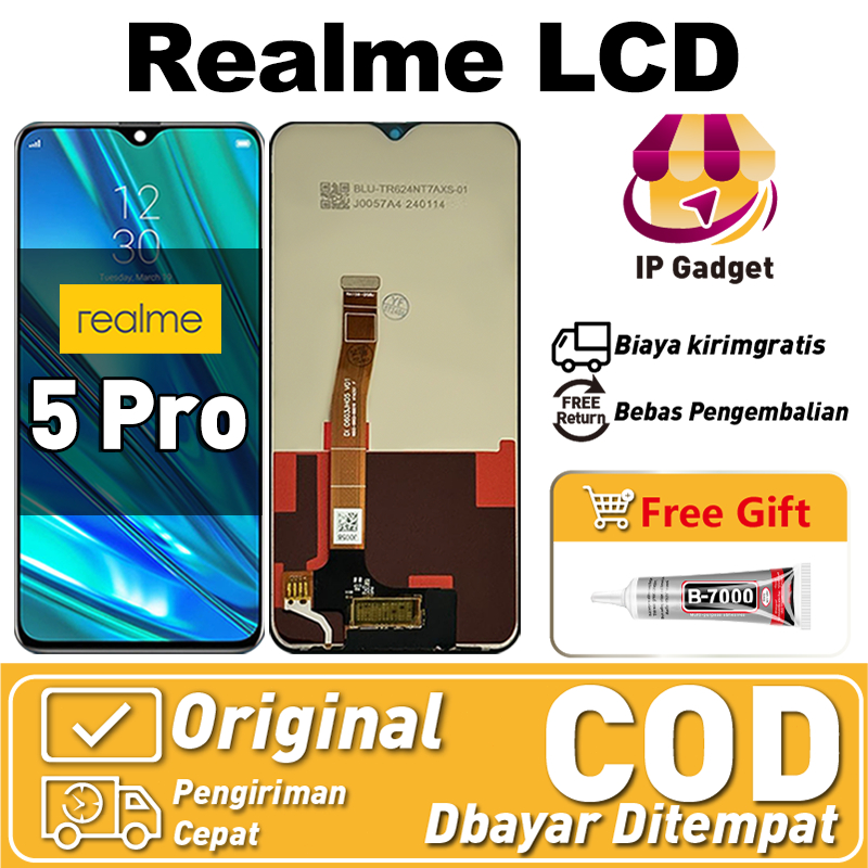Jual Original LCD Realme 5 Pro fullset ori asli Layar hp touchscreen ...