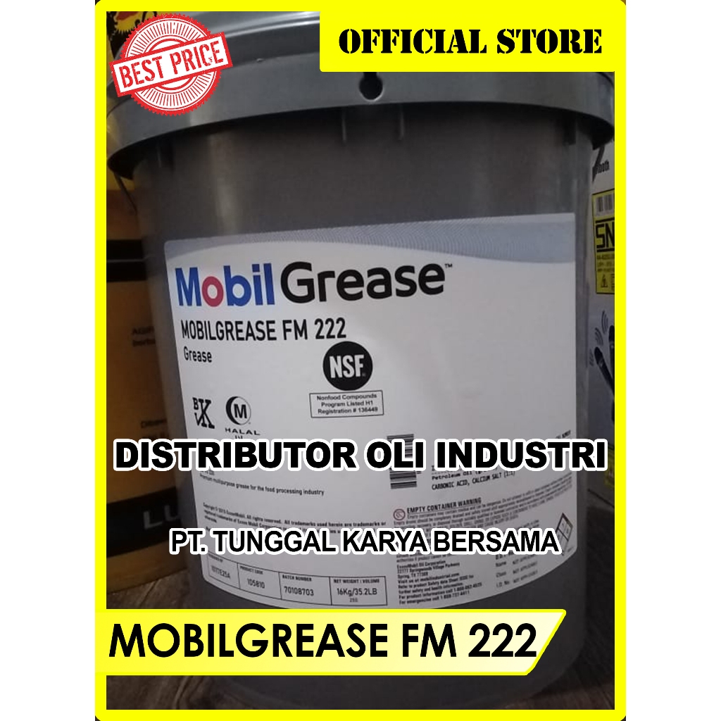 Jual MOBILGREASE FM 222 ( Synthetic Food Grade - CERTIFICATED ...