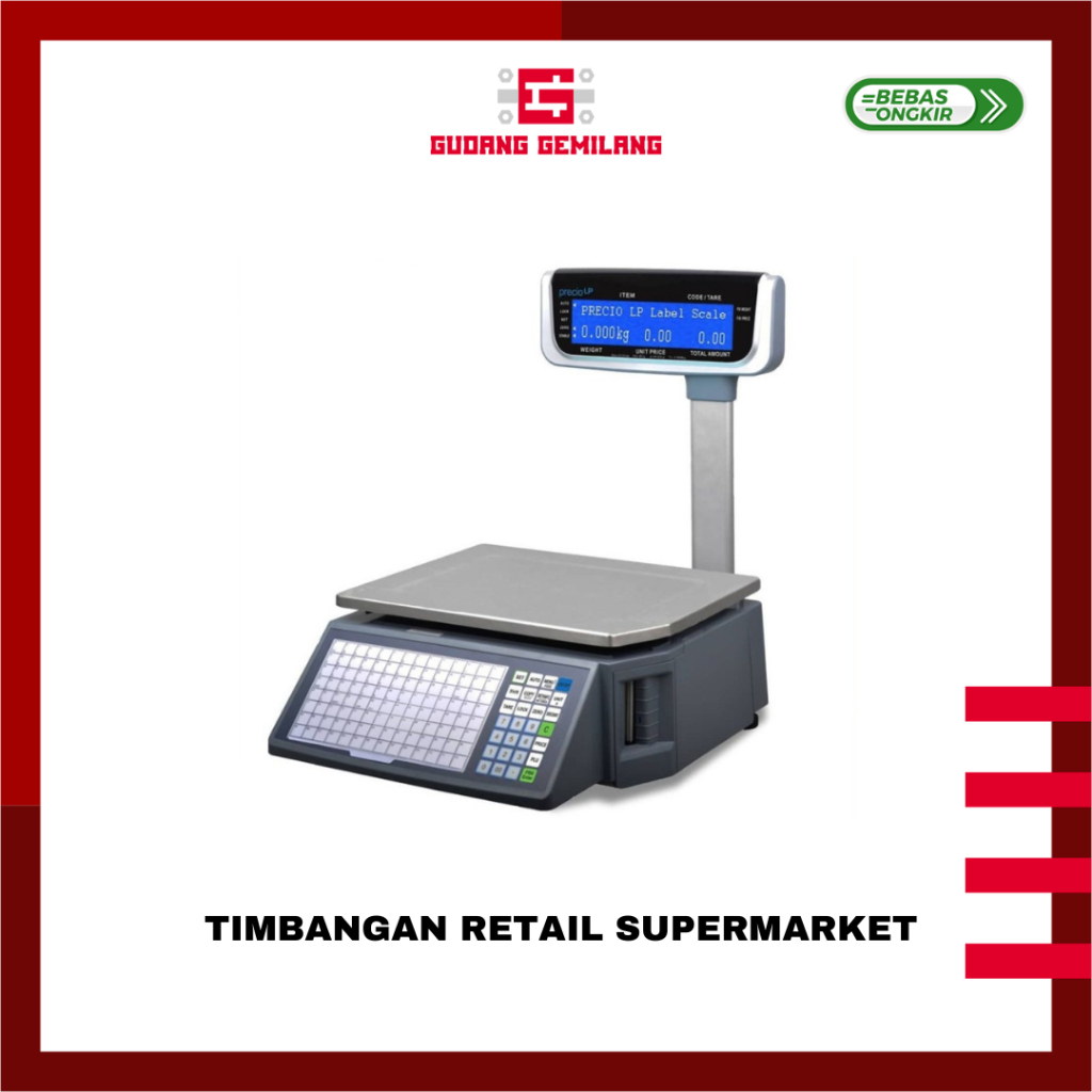 Jual Timbangan Retail Supermarket Digital Harga Print Label Precio LP ...