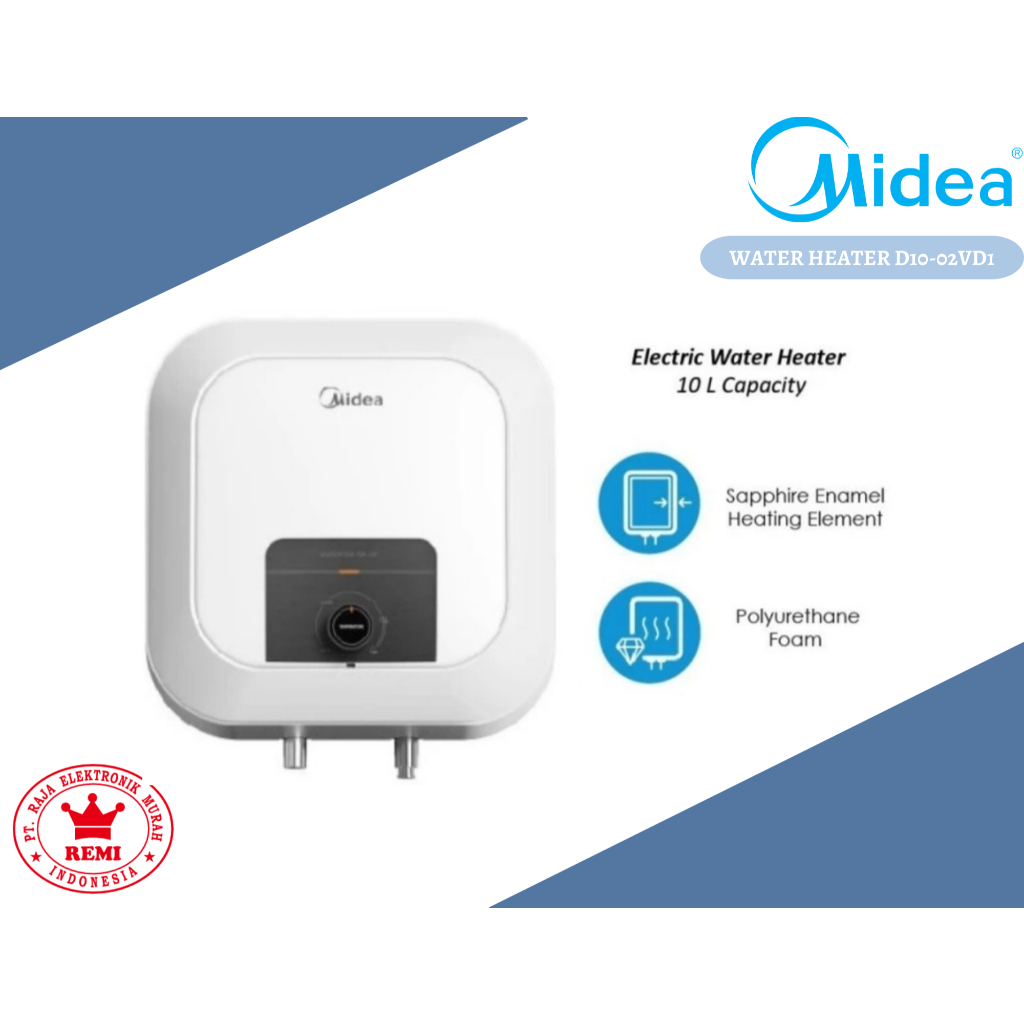 Jual MIDEA Electric Water Heater D10-02VD1 Pemanas Air Listrik 10 Liter | Shopee Indonesia