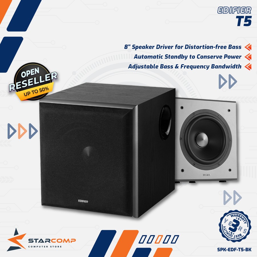Jual EDIFIER T5 Powered Active Subwoofer 8" Driver Size | Shopee Indonesia