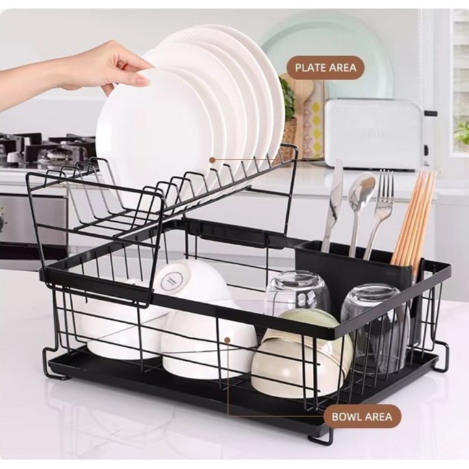 Jual SHENAR RAK PIRING SUSUN 2 LAYER TEMPAT GARPU SENDOK / RAK ...