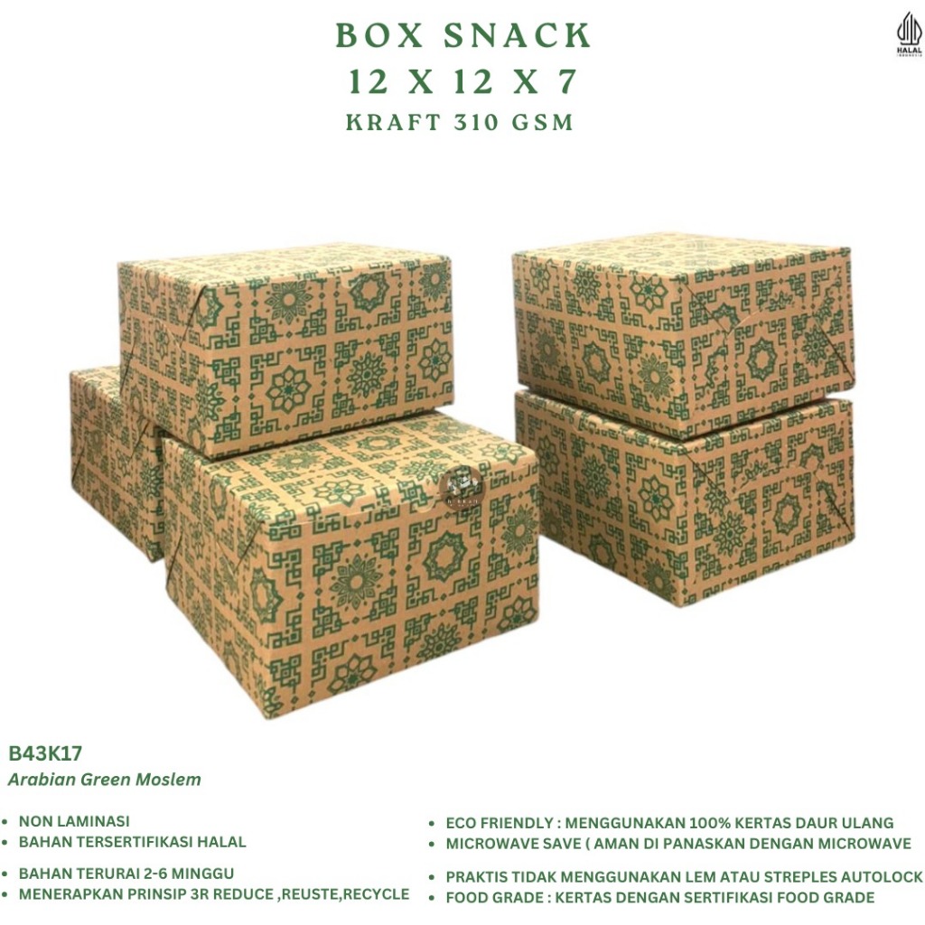 Jual Dus Snack 12x12 / Snack Box / Dus Kue 12x12 / B43K17 | Shopee ...