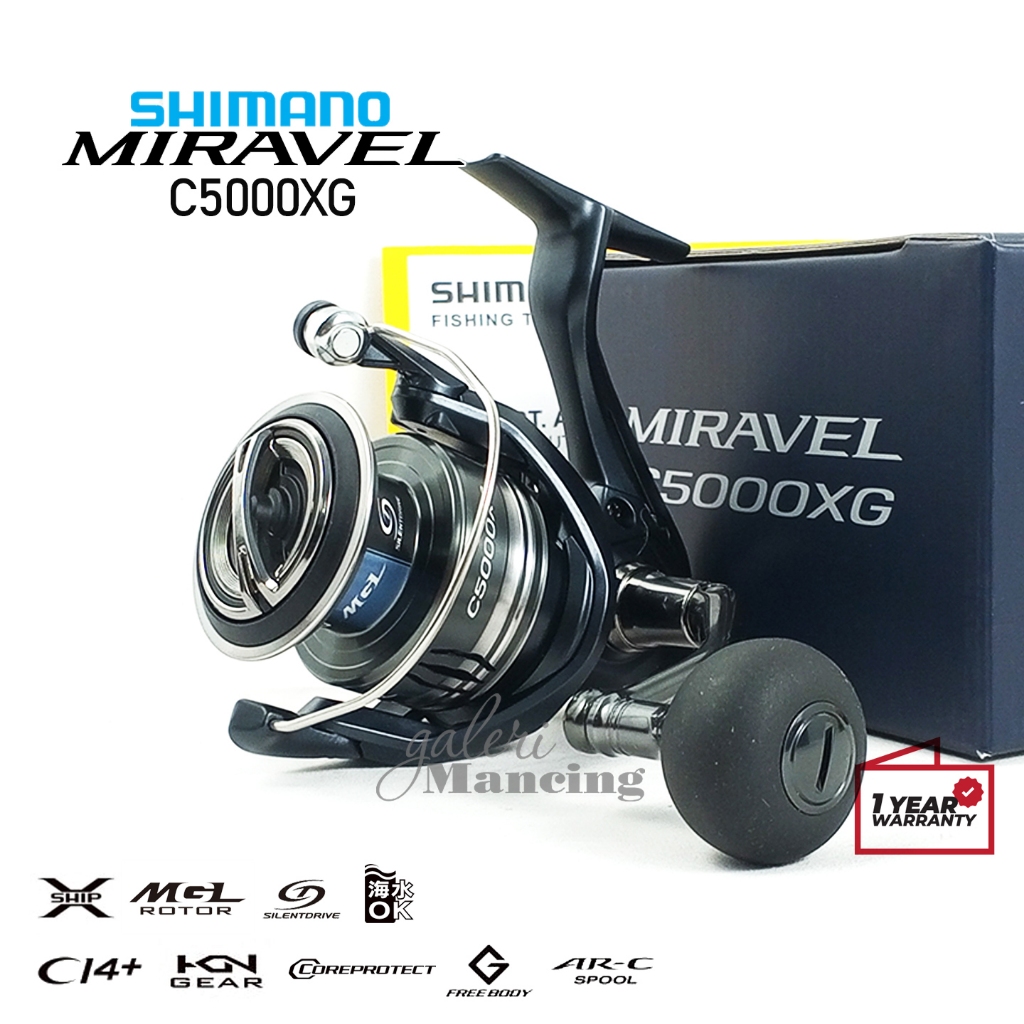 Jual Reel SHIMANO MIRAVEL | Power Handle 5+1 B | Kolam Sungai Muara ...