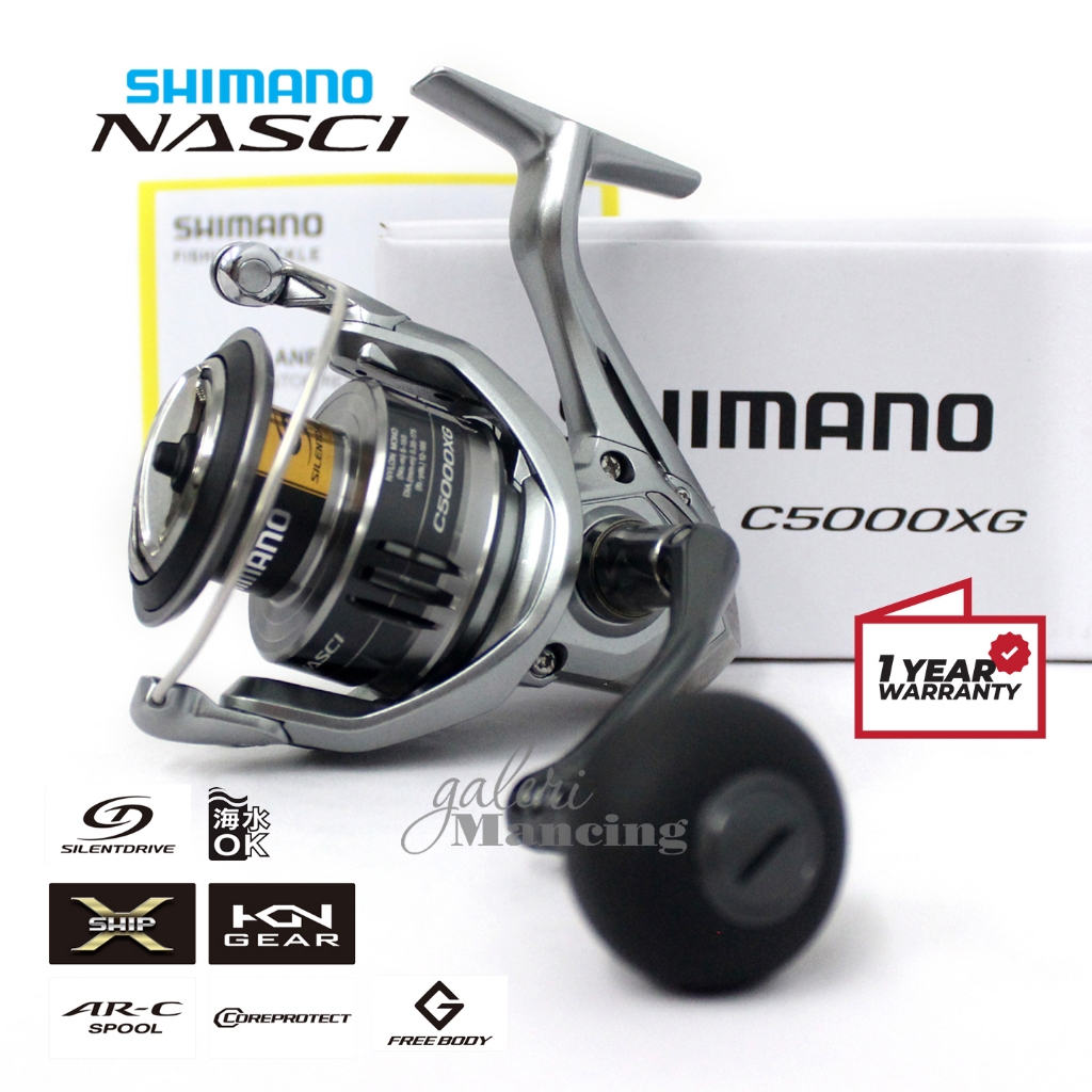 Jual Reel SHIMANO NASCI FC | Power Handle 500 s/d 5000 | Kolam Sungai ...