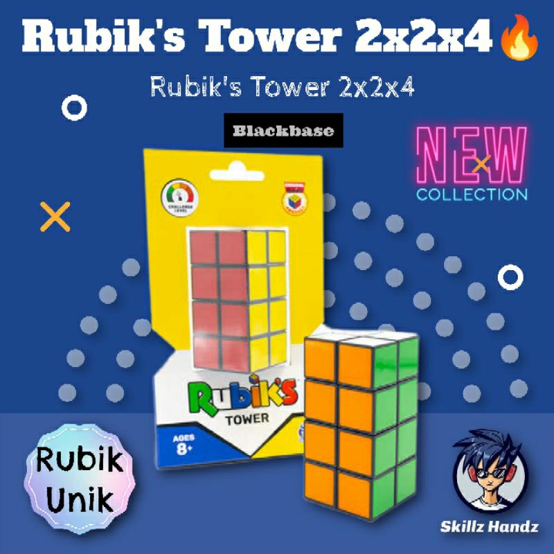 Jual Rubik's Tower 2x2x4 (Blackbase) Rubik Unik | Shopee Indonesia