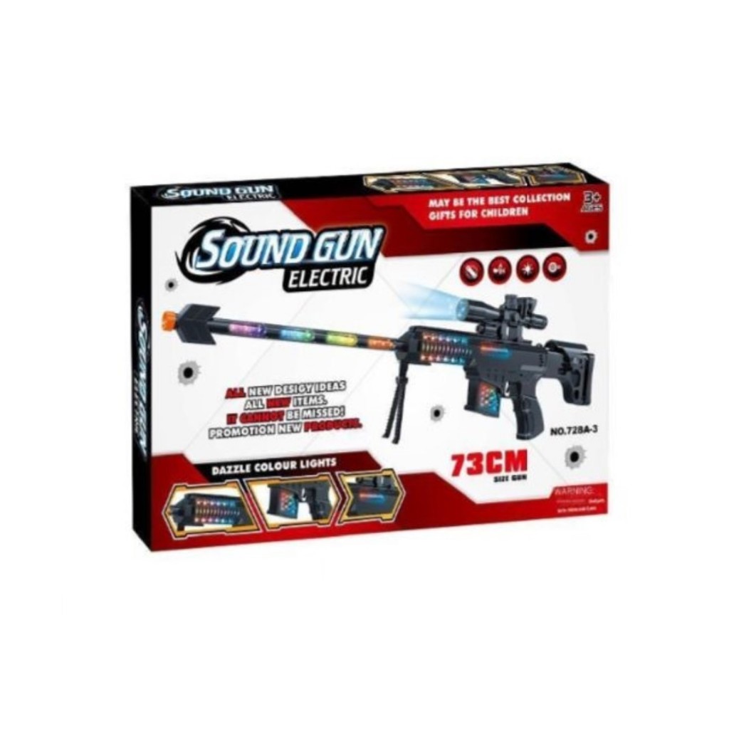 Jual Mainan Anak SOUND GUN ELECTRIC Mainan Temak Laser Mainan Tembakan ...