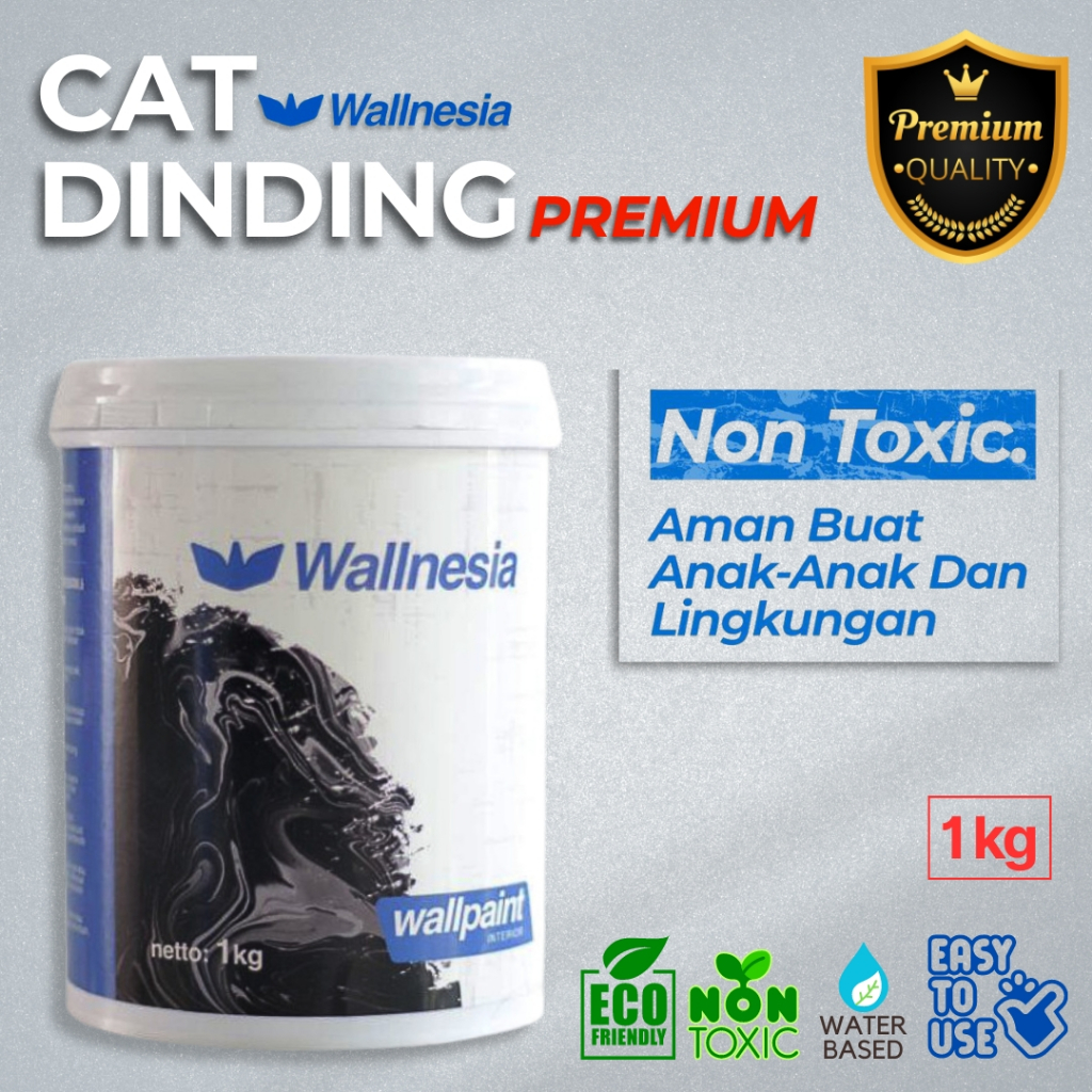 Jual Cat Dinding Tembok Eksterior dan Interior Wallnesia Premium 1kg ...