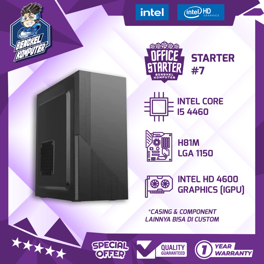 Jual PC OFFICE STARTER 7 - INTEL CORE i5 4460 - ADMIN - SCHOOL | Shopee ...